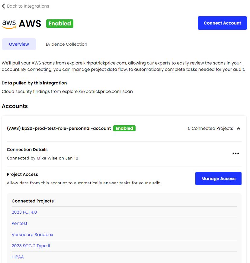 AWS Scan Integration – KirkpatrickPrice